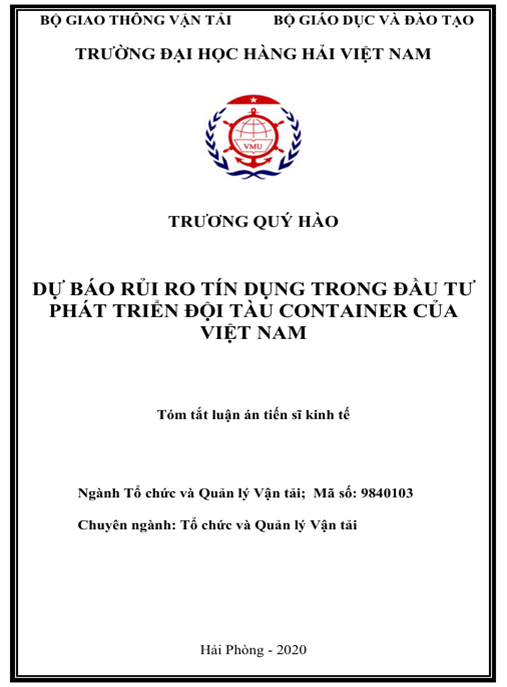 Luận án: Dự báo rủi ro tín dụng trong đầu tư phát triển đội tàu ...